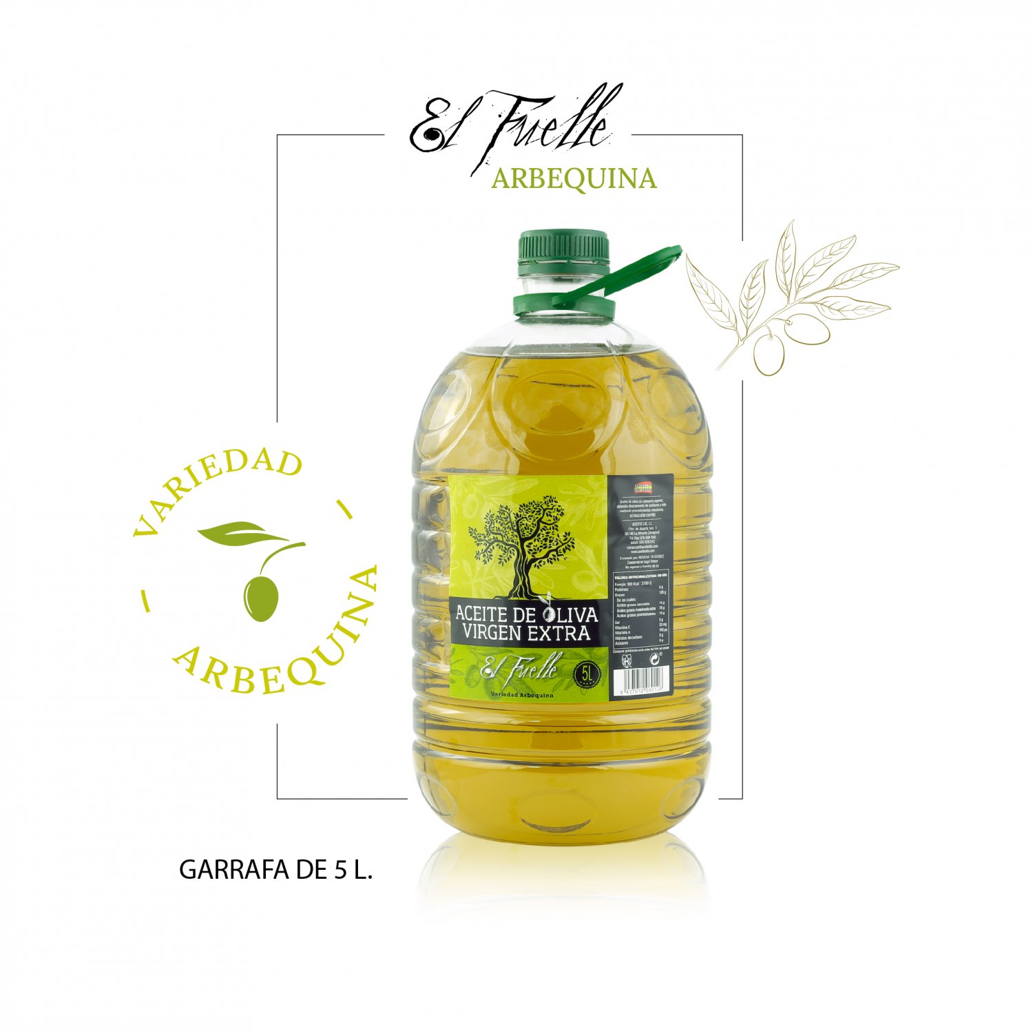 El Fuelle | Comprar Aceite de Oliva Virgen Extra Gourmet Arbequina 5 l.